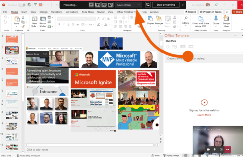 How to take screen control in a Microsoft Teams meeting - Addin365
